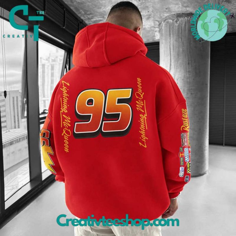 Lightning McQueen Car 95 Rusteze Hoodie - Creativteeshop