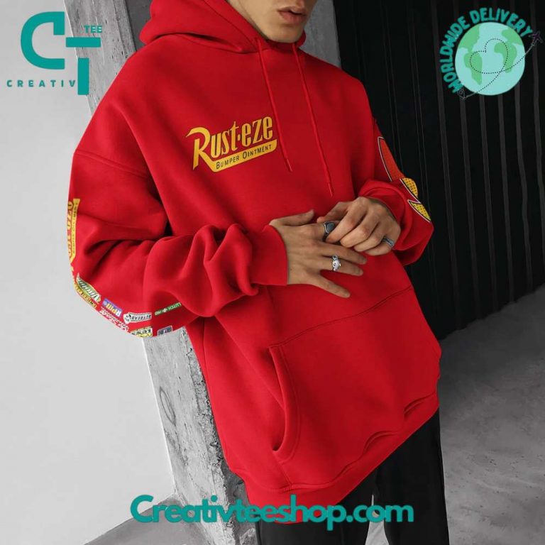 Lightning McQueen Car 95 Rusteze Hoodie - Creativteeshop