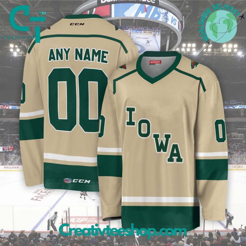 AHL Iowa Wild 2024 Hockey Jersey - Creativteeshop AHL Iowa Wild 2024 Hockey Jersey - Creativteeshop