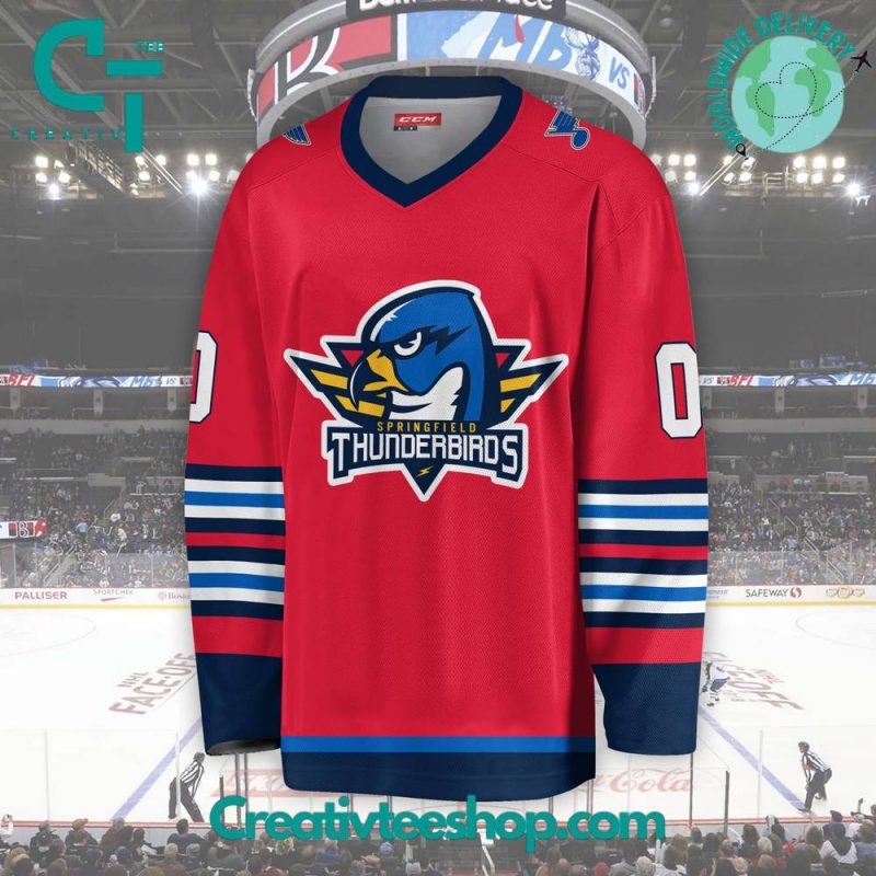 AHL Springfield Thunderbirds 2024 Red Hockey Jersey - Creativteeshop