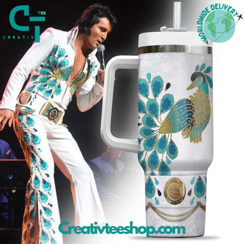 Elvis Presley Peacock Costume Design Stanley Tumbler 40oz - Creativteeshop