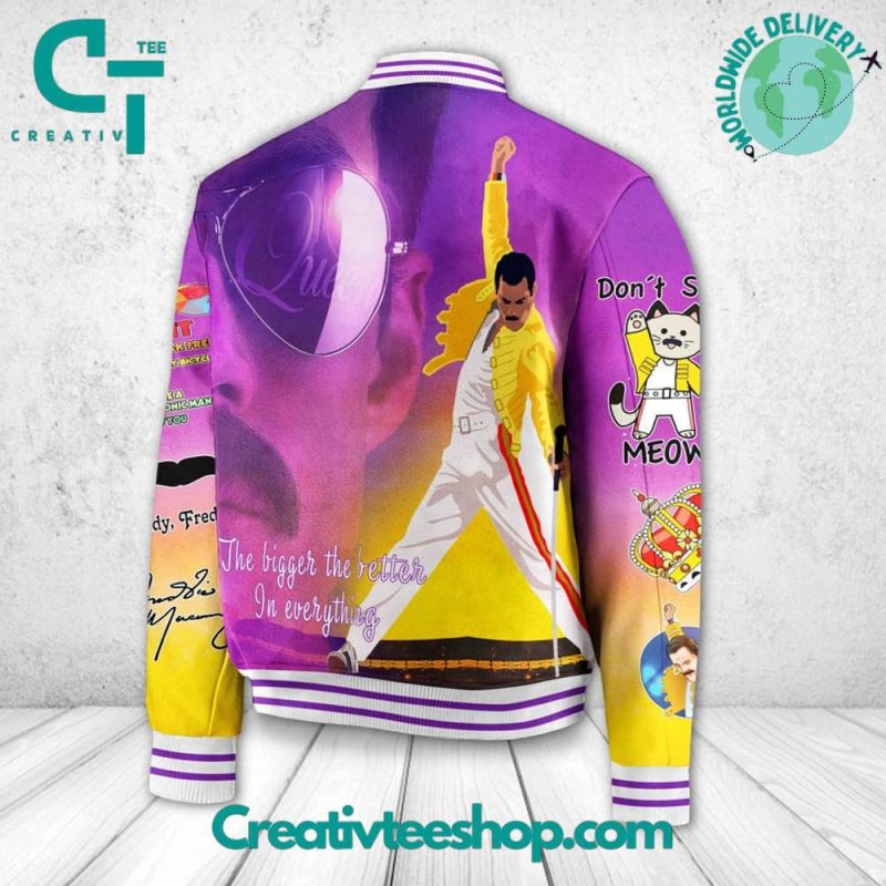 Freddie Mercury Custom Name Baseball Jacket - Creativteeshop Freddie Mercury Custom Name Baseball Jacket - Creativteeshop