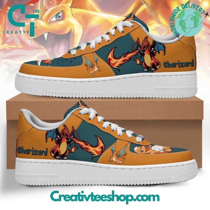 Pokemon Charizard Air Force 1 Sneaker - Creativteeshop