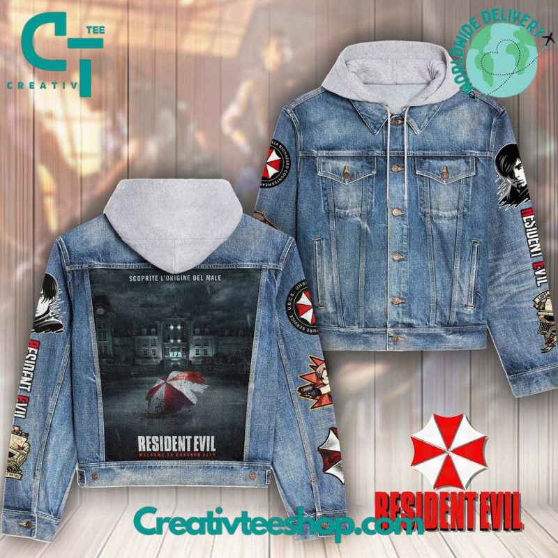 Resident Evil Hooded Denim Jacket - Creativteeshop