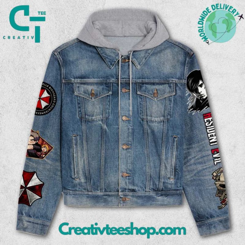 Resident Evil Hooded Denim Jacket - Creativteeshop