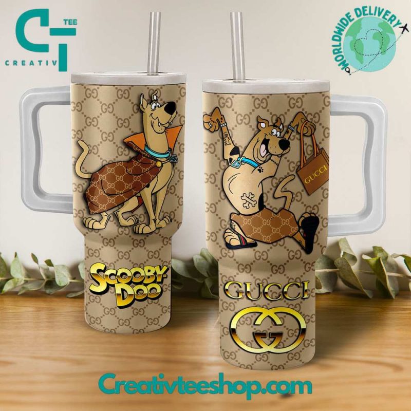 Scooby Doo x Gucci Collab Stanley Tumbler 40oz - Creativteeshop