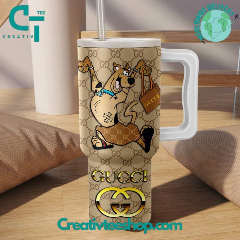 Scooby Doo x Gucci Collab Stanley Tumbler 40oz - Creativteeshop