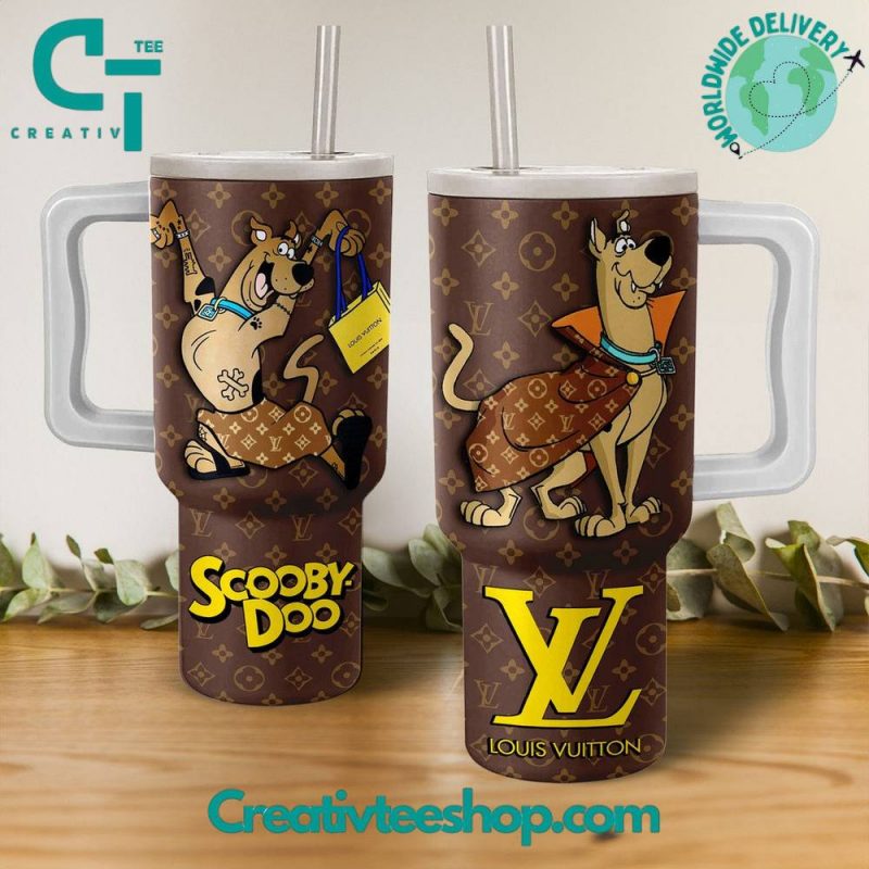 Scooby Doo x Louis Vuitton Collab Stanley Tumbler 40oz - Creativteeshop