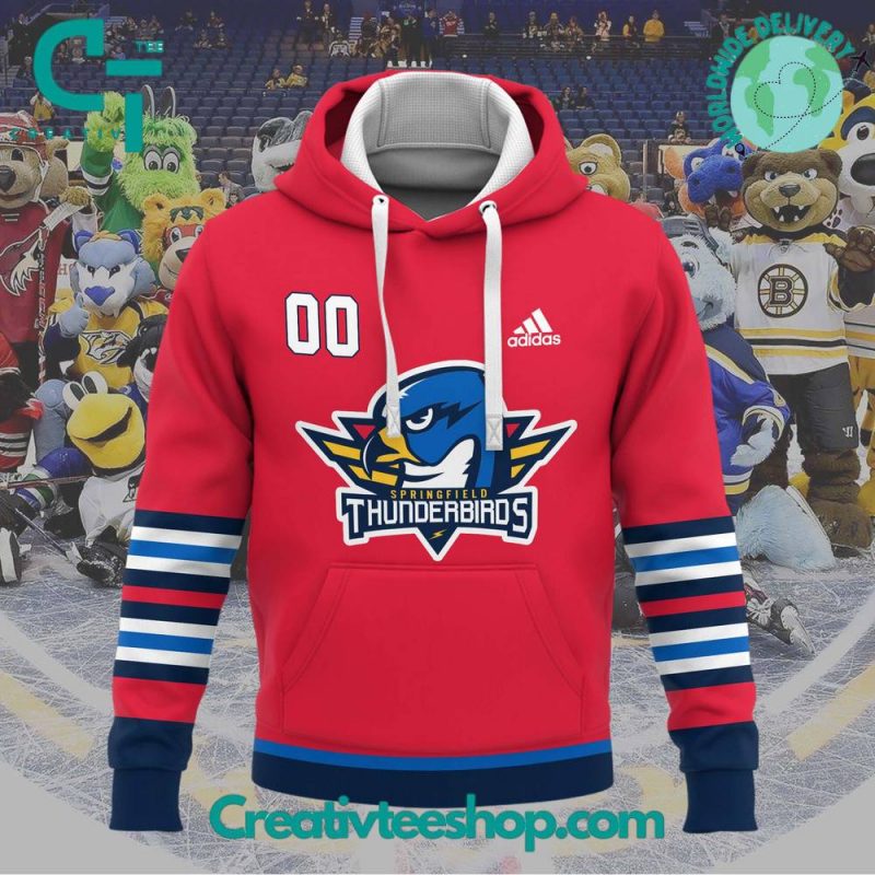 Springfield Thunderbirds AHL Jersey 2024 Red Hoodie - Creativteeshop