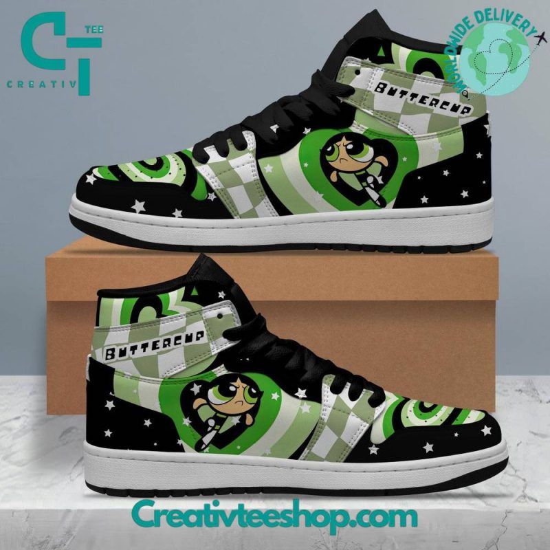 The Powerpuff Girls Buttercup Air Jordan 1 Sneaker - Creativteeshop