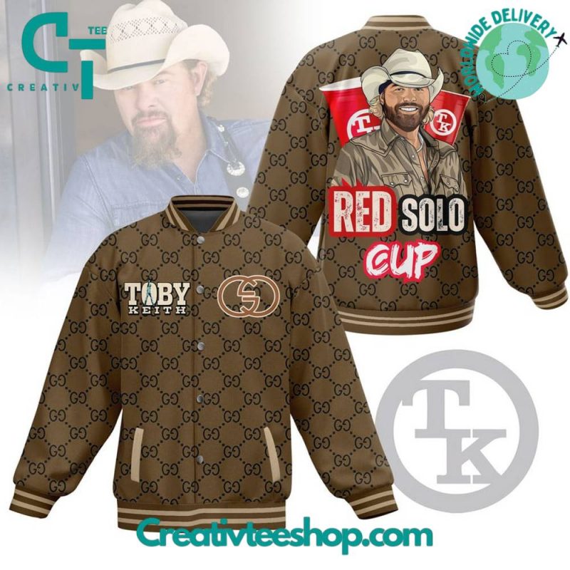 Toby Keith Red Solo Cup x Gucci Baseball Jacket - Creativteeshop