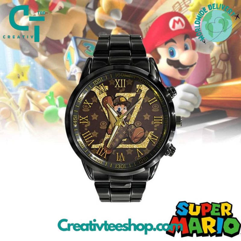 Super Mario x Louis Vuitton Stainless Steel Watch - Creativteeshop