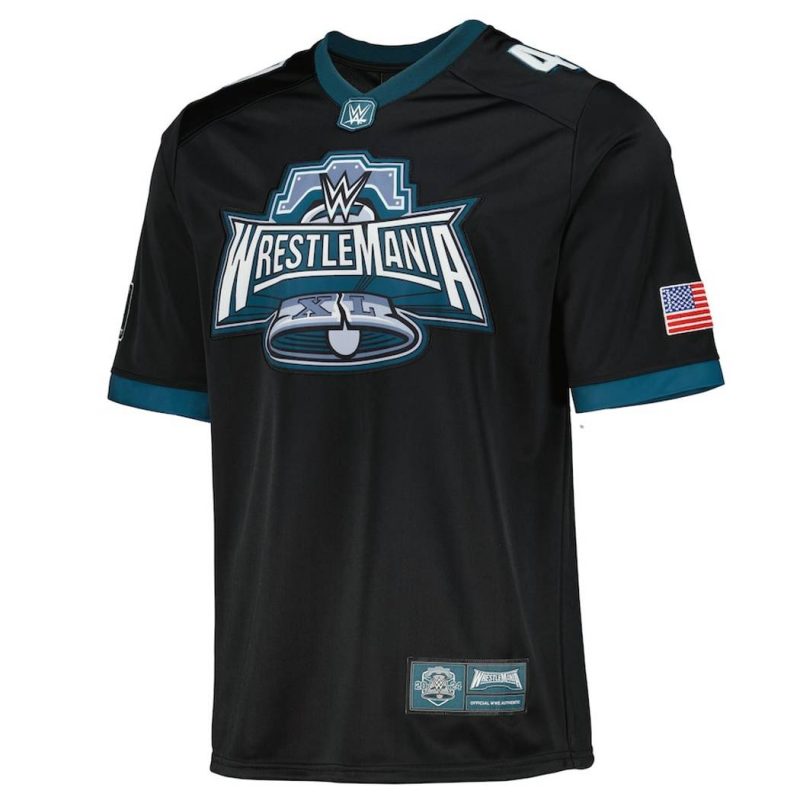 WWE WrestleMania 40 Black Football Jersey - Creativteeshop