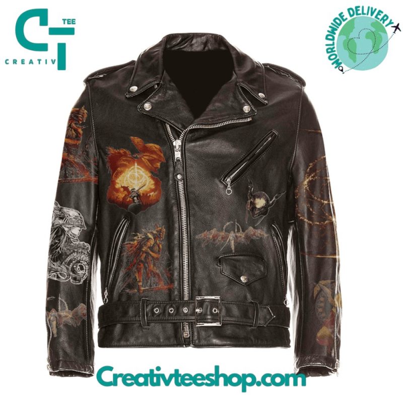 Elden Ring Leather Jacket Creativteeshop