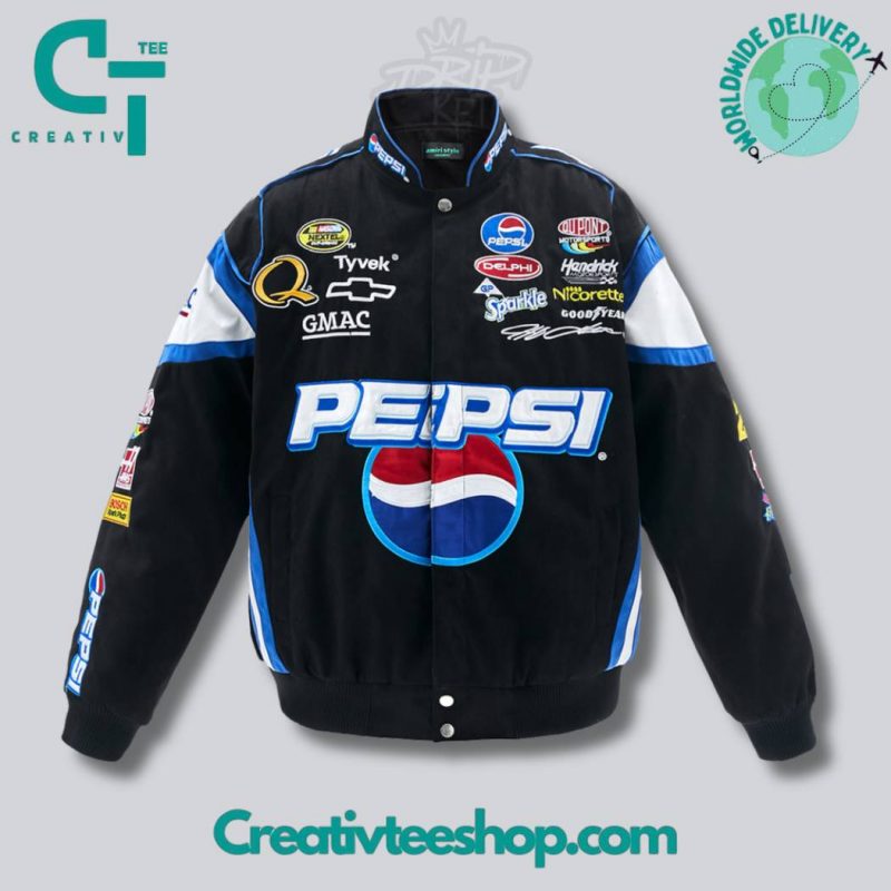 Pepsi NASCAR Black Bomber Jacket - Creativteeshop