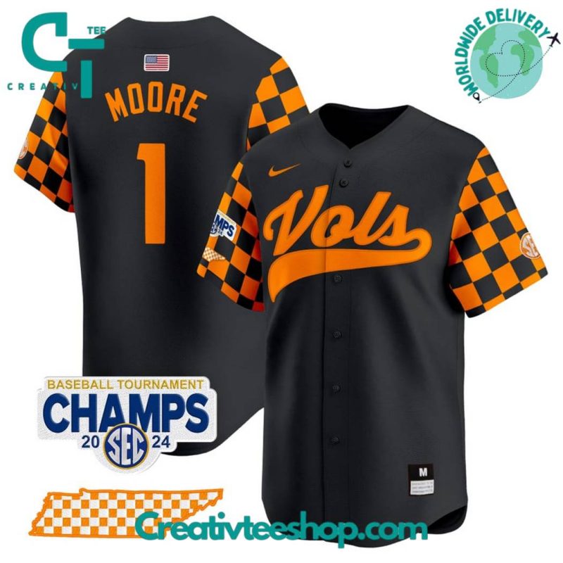Tennessee Volunteers Checkerboard 2024 Tournament Champions Black ...