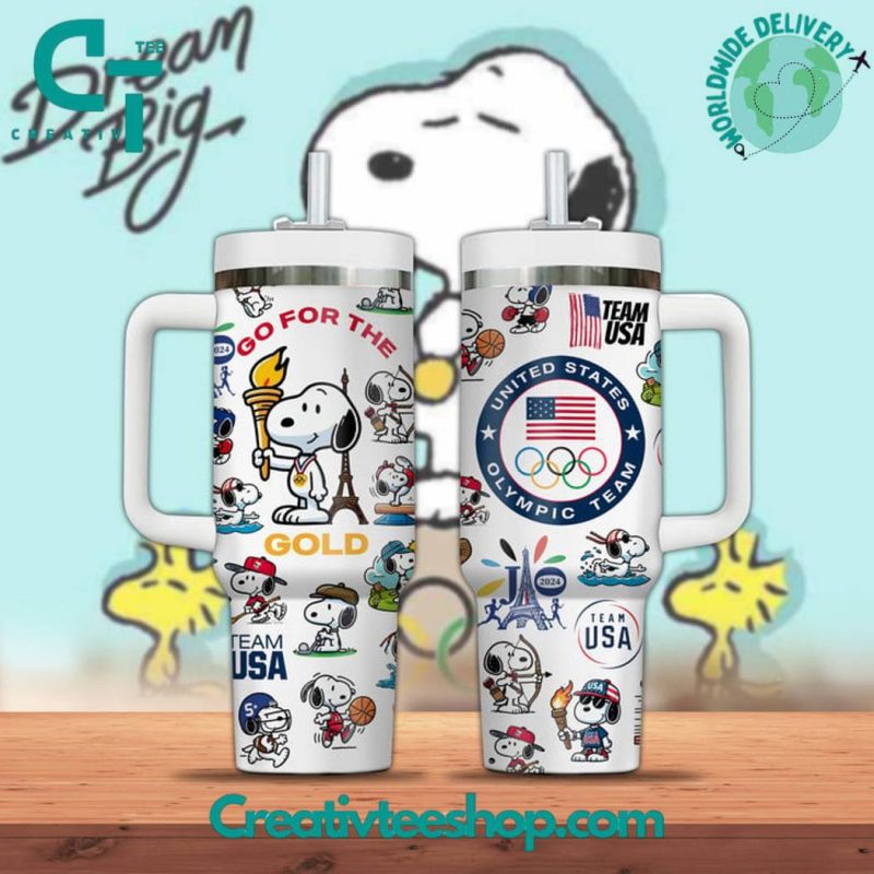 USA Olympic Team x Snoopy Stanley Tumbler - Creativteeshop