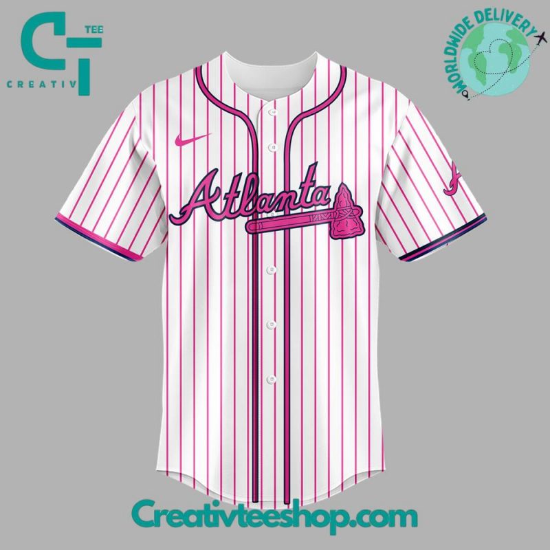 Atlanta Braves x Barbie Night Game Baseball Jersey - Creativteeshop