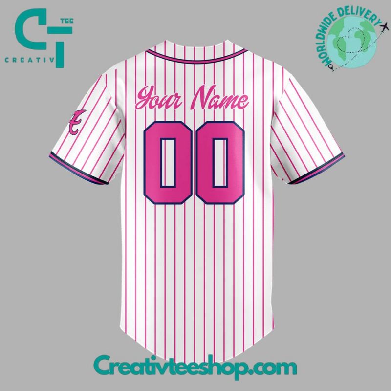 Atlanta Braves x Barbie Night Game Baseball Jersey - Creativteeshop