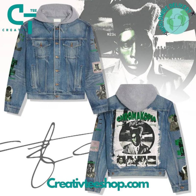 Tyler The Creator Chromakopia Hooded Denim Jacket - Creativteeshop
