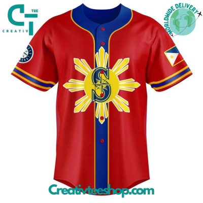 Seattle Mariners x 2025 Filipino Heritage Night Special Baseball Jersey ...