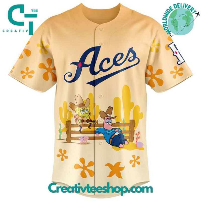 Reno Aces SpongeBob Night 2025 Personalized Baseball Jersey ...